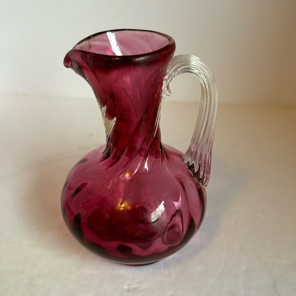Pilgrim | Dining | Pilgrim Art Glass Mini Cranberry Glass Pitcher ...